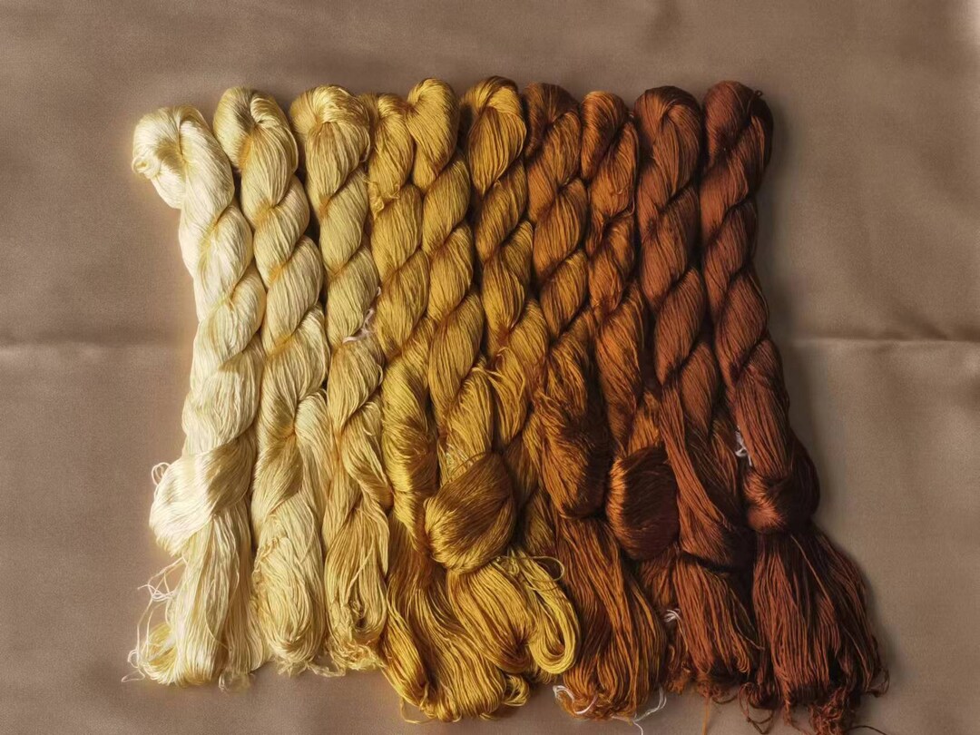 10 Gradient Mulberry Silk Embroidery Floss Skeins: DIY Fringe - Etsy