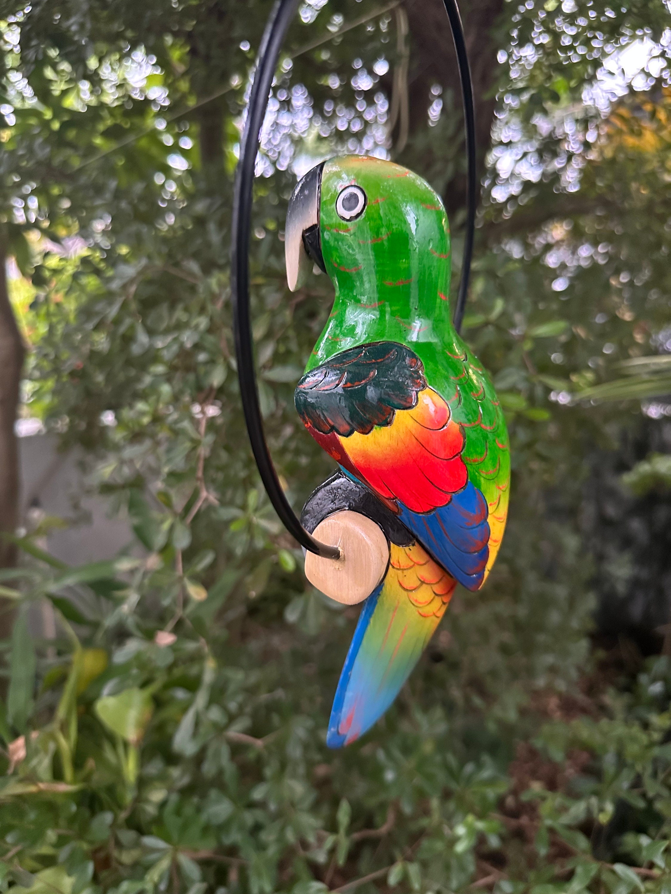 8 Wood Carved Parrot - Etsy