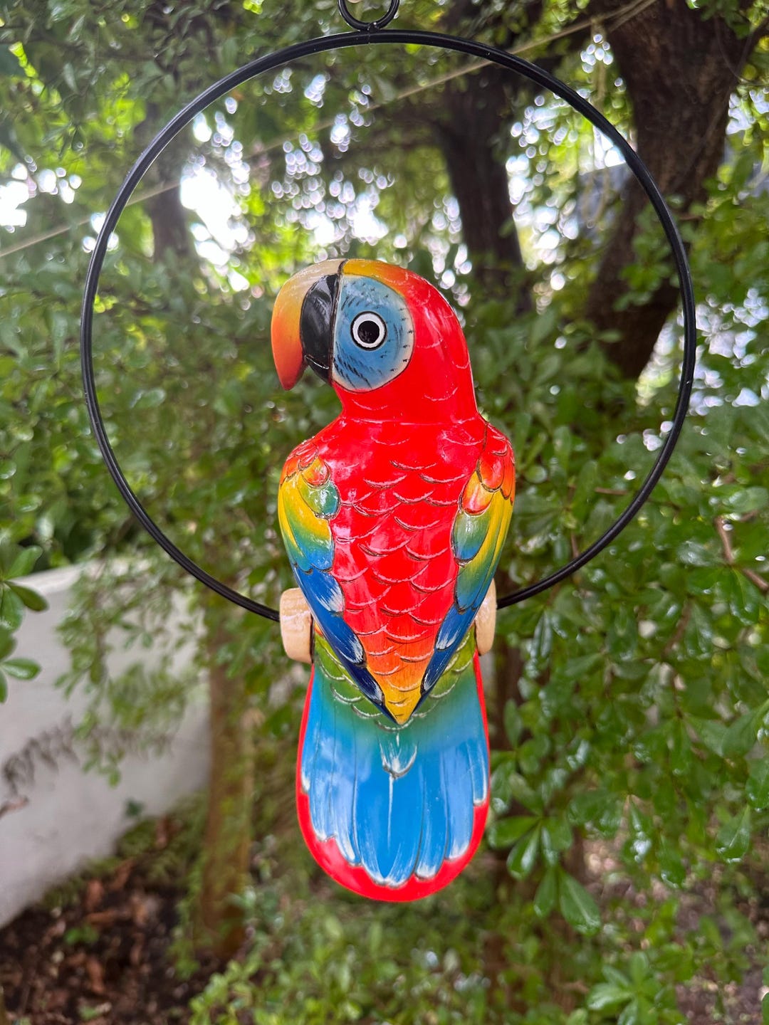 8 Wood Carved Parrot - Etsy