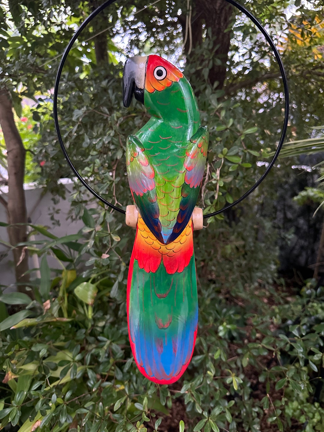 16 Wood Carved Parrot - Etsy