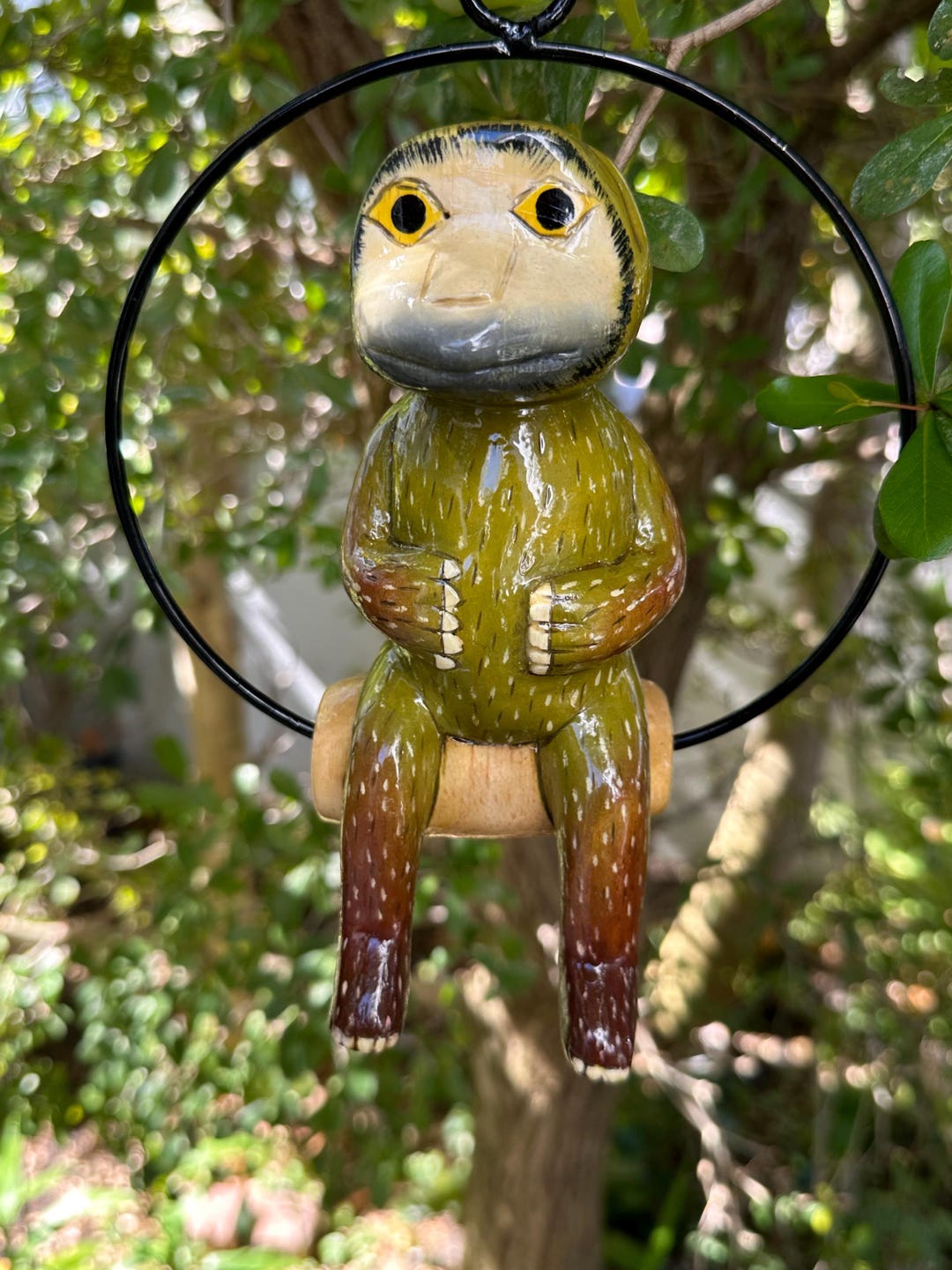 6” Wood Carved Monkey - Etsy