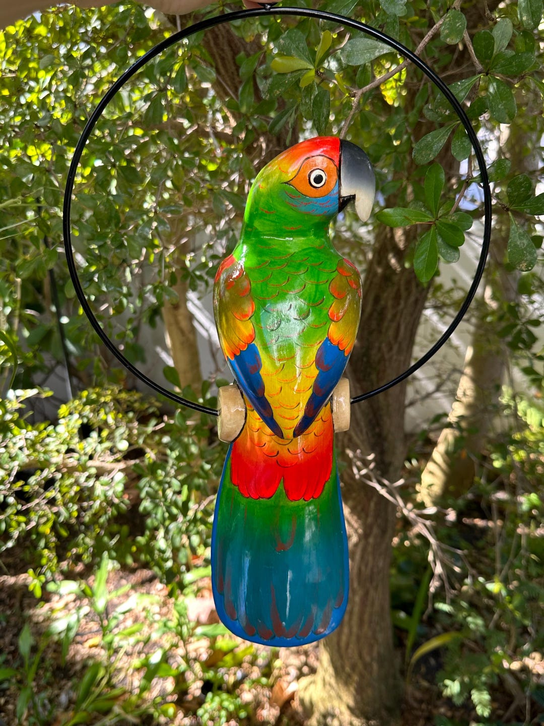12” Wood Carved Parrot - Etsy