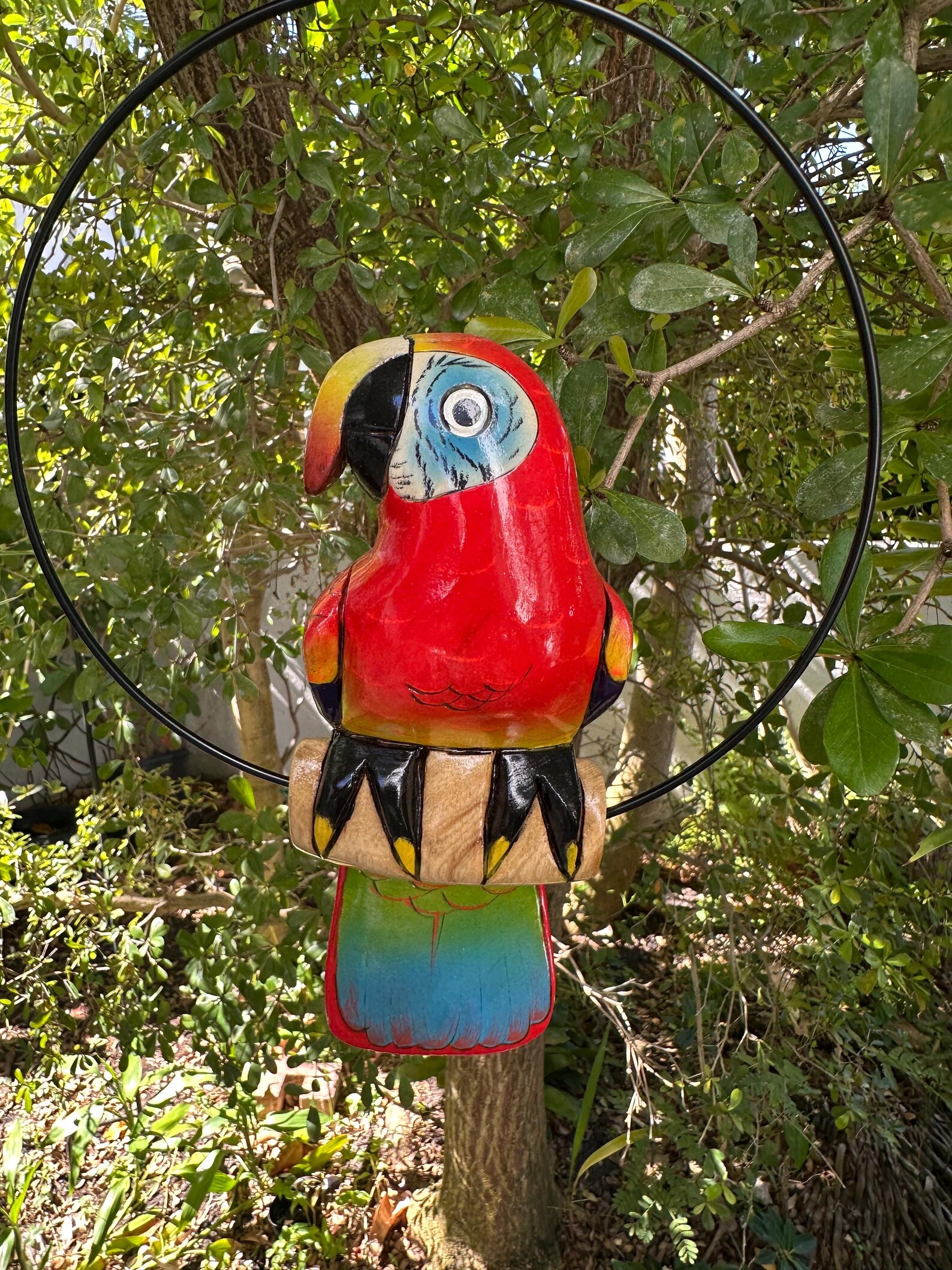 8” Wood Carved Parrot - Etsy