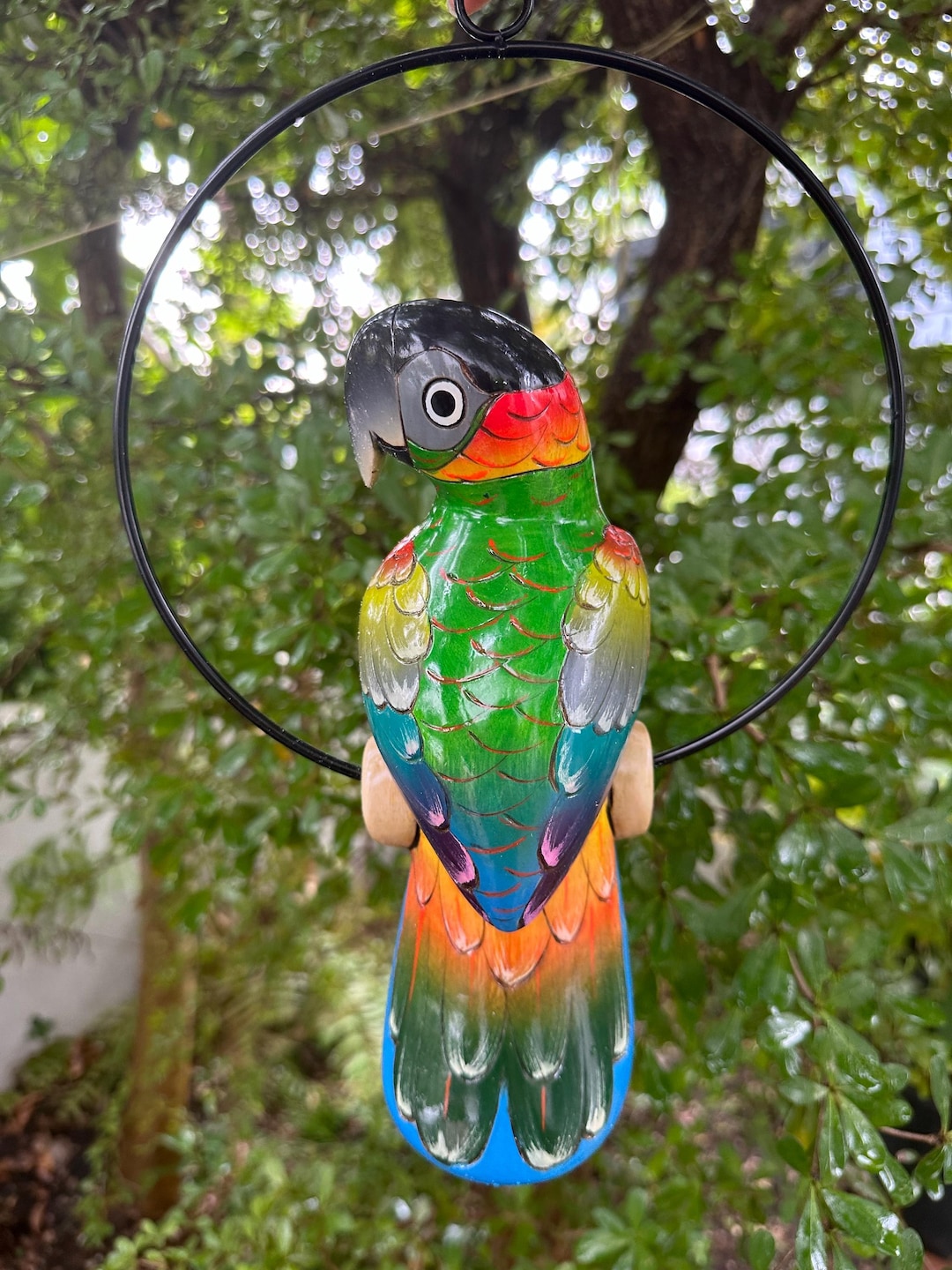 8 Wood Carved Parrot - Etsy