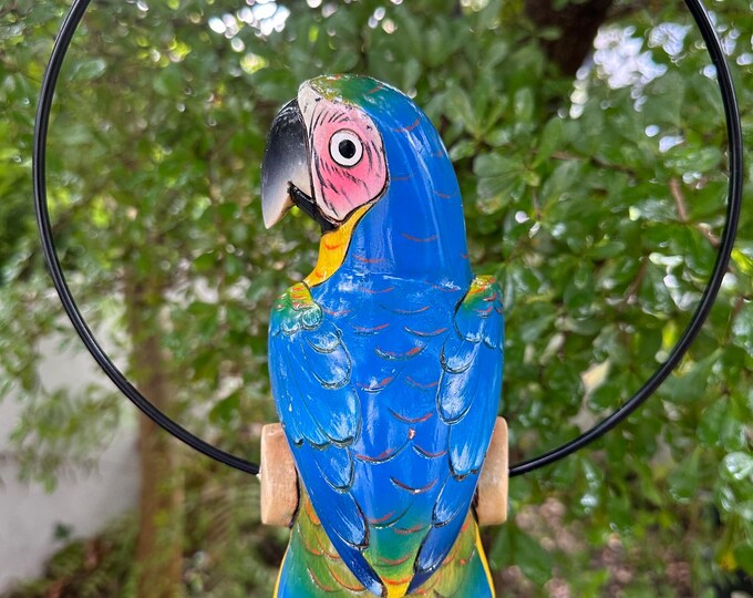 8” Wood Carved Parrot - Etsy