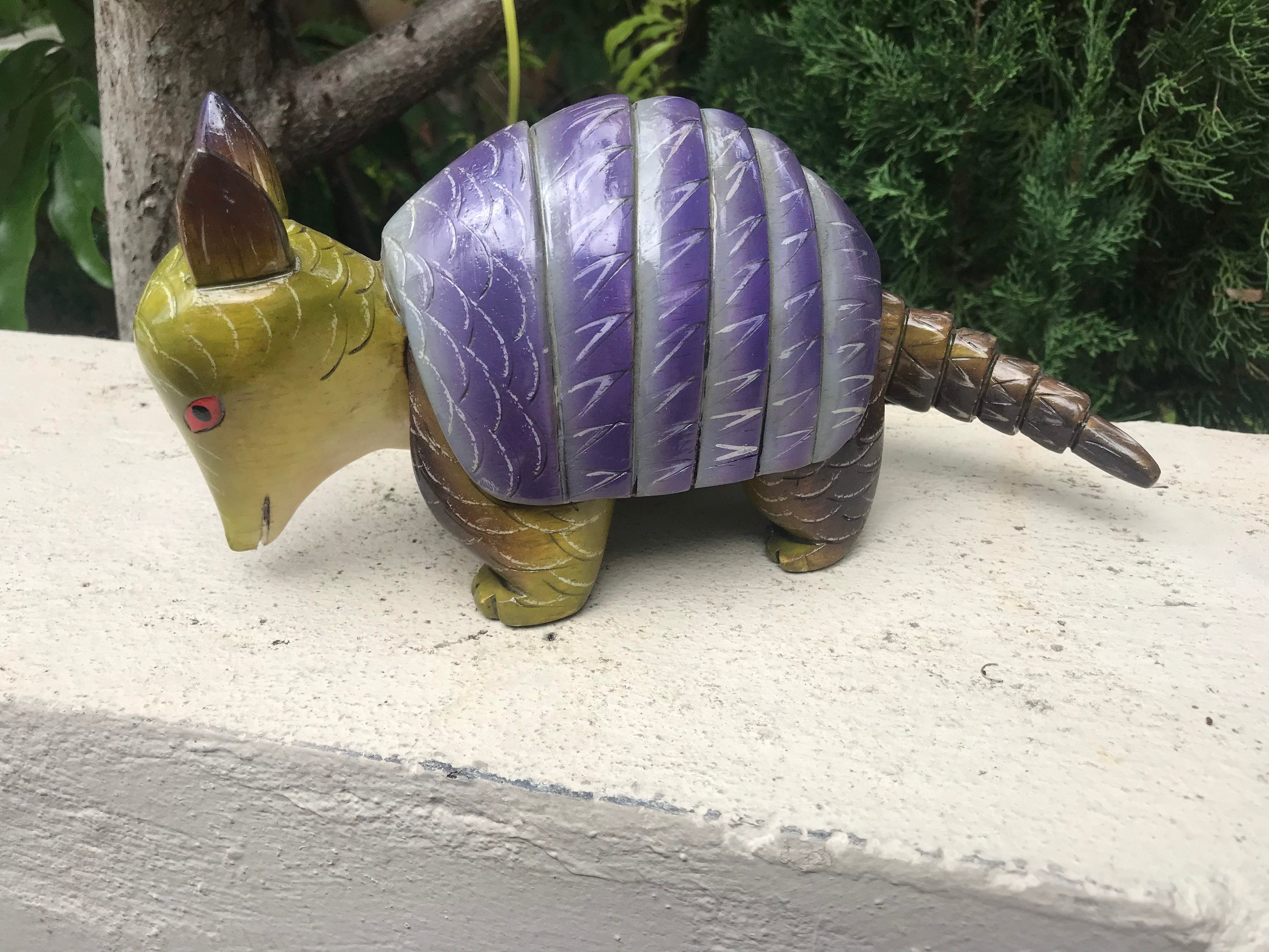 8 wooden carved armadillo | Etsy