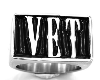 Custom Made 2 Letter Biker Rings 2024 www.alhudapk