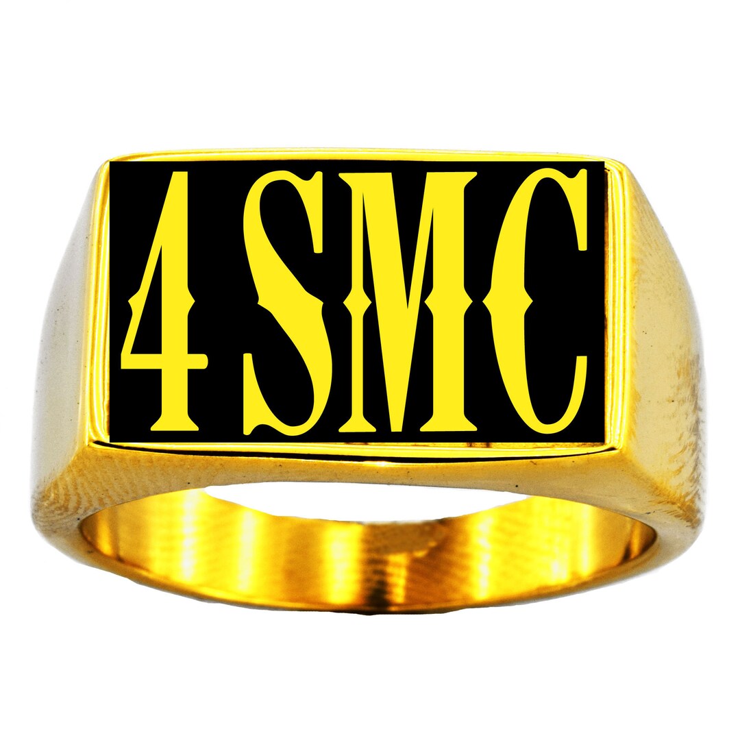 Initials Memorial Ring Name Ring Personalized Letters Monogram Gift - Etsy