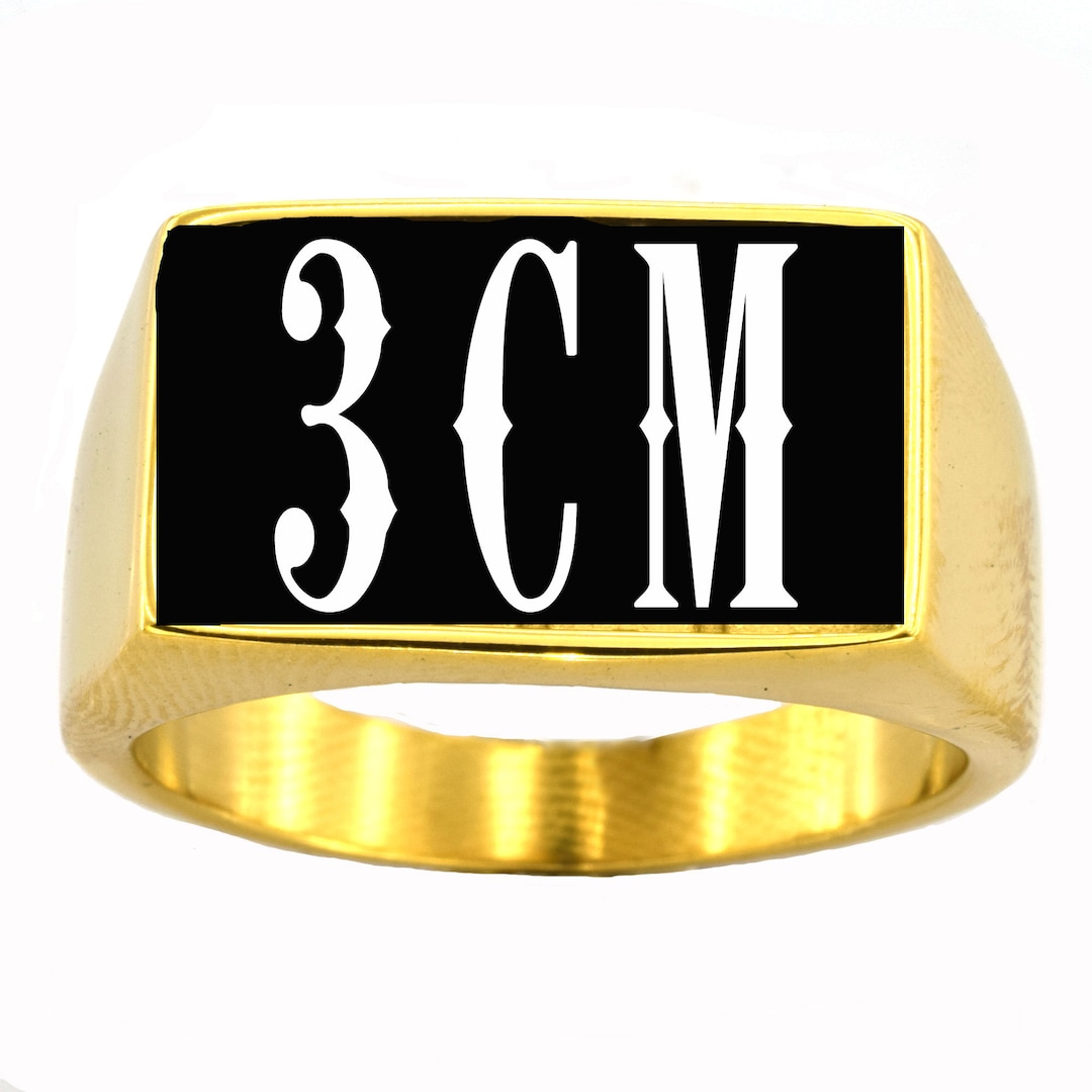 Customized Name Ring 3 Block Letters Initials Ring Personalized Gift - Etsy