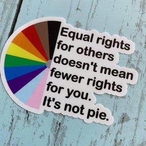 Equality Sticker, LGBTQ+ Pride Sticker, Equality for All, Vinyl Decal ...