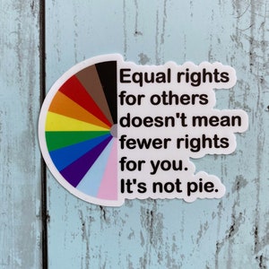 Equality Sticker, LGBTQ+ Pride Sticker, Equality for All, Vinyl Decal ...