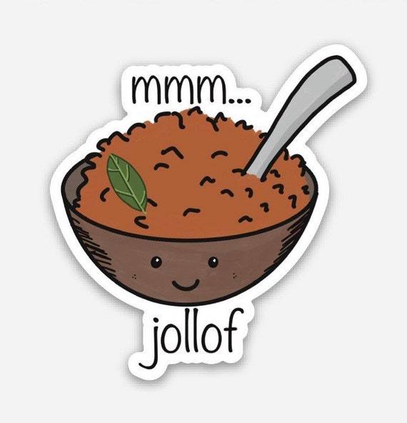 Jollof Rice Sticker Comfort Food African Sticker Fun | Etsy