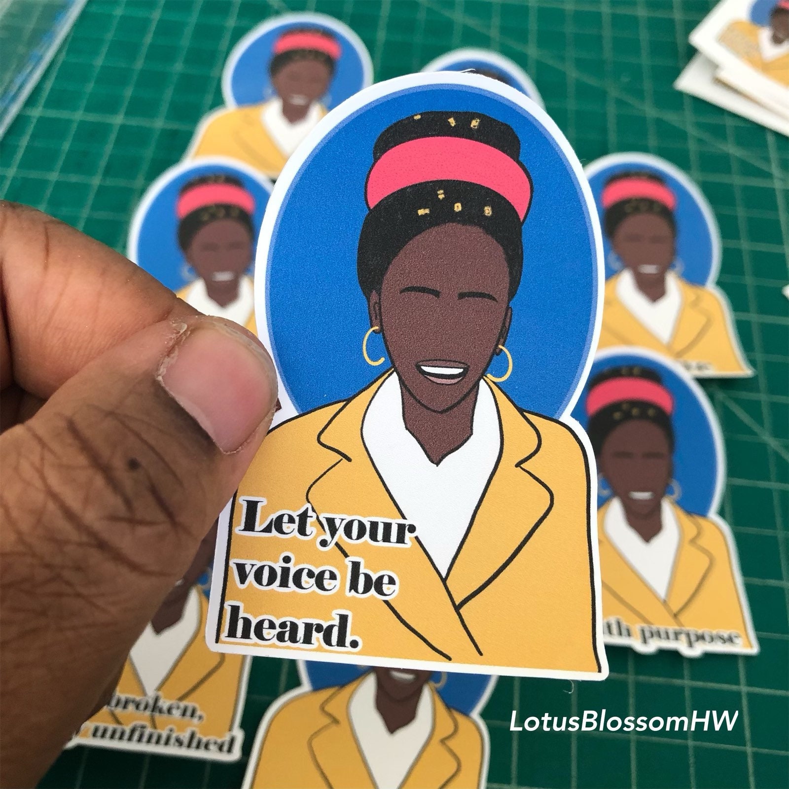 Vinyl sticker Amanda Gorman empowerment stickers poet | Etsy