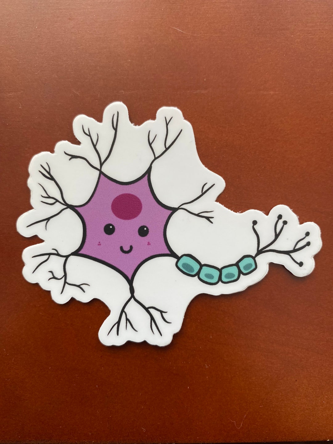 Cute Neuron Vinyl Sticker, Science Teacher Gift, Science Lover Gift ...