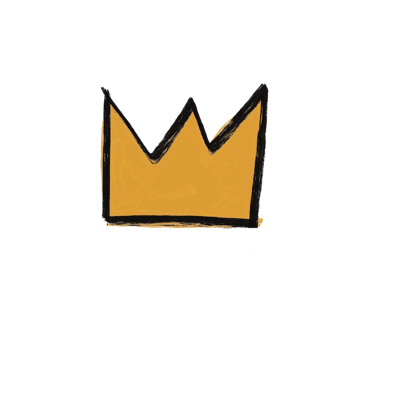 Crown Vinyl Sticker, Basquiat Inspired, Artist Sticker Laptop Sticker ...