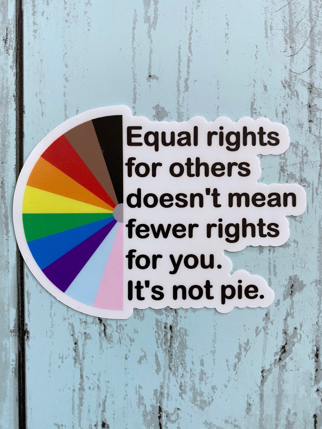 Equality Sticker, LGBTQ+ Pride Sticker, Equality for All, Vinyl Decal ...