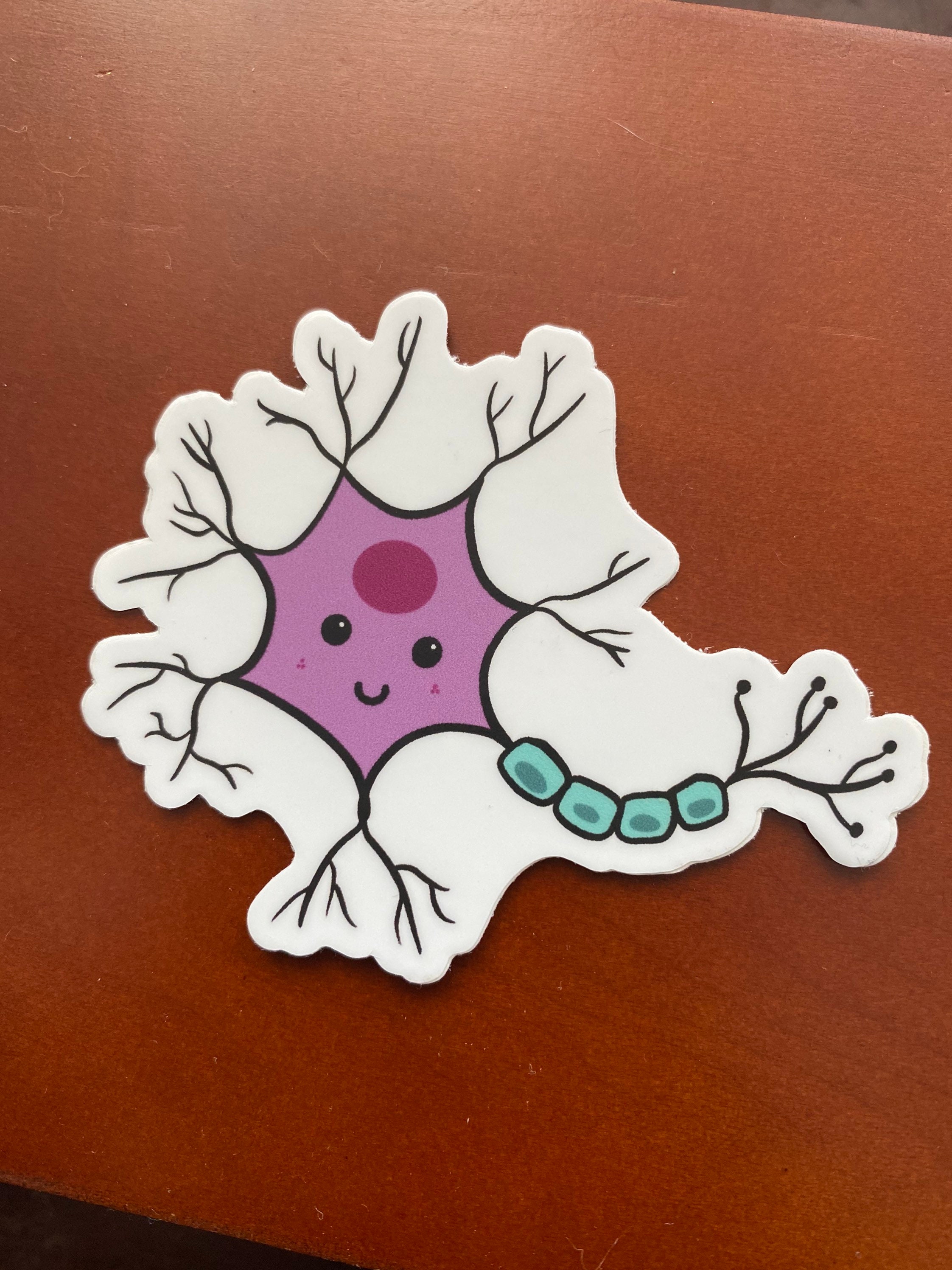 Cute Neuron Vinyl Sticker Science Teacher Gift Science Lover | Etsy ...