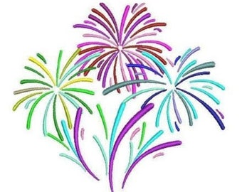 Fireworks embroidery | Etsy