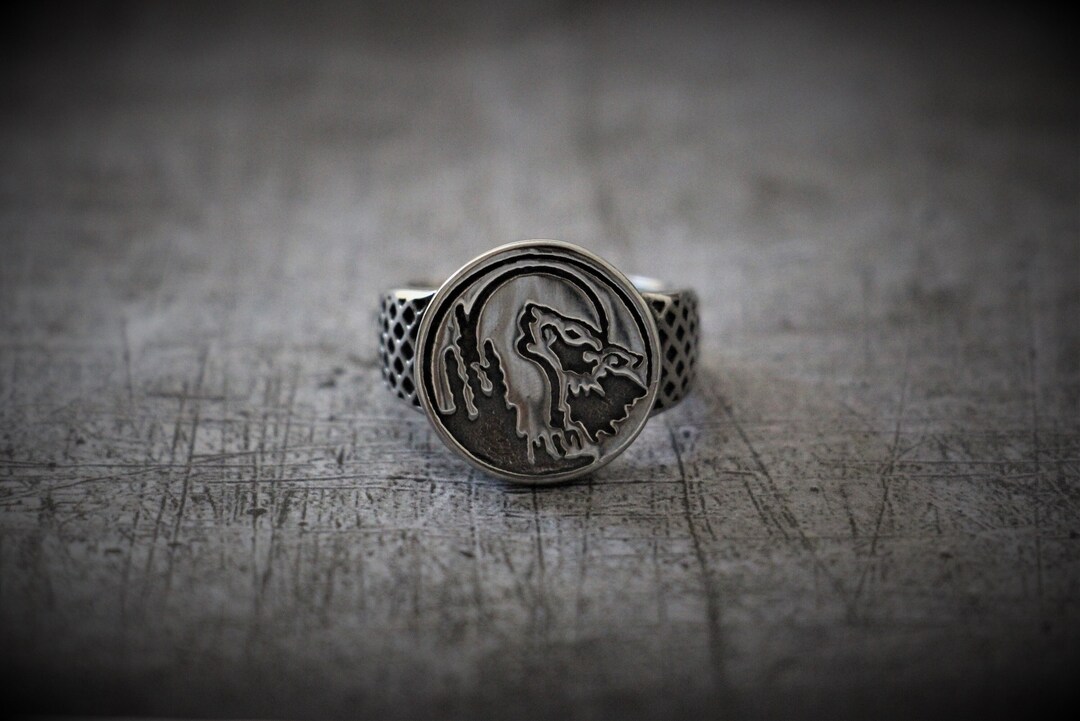 Ring THE WOLF Wolf Stainless Steel Men Ring Man Design - Etsy