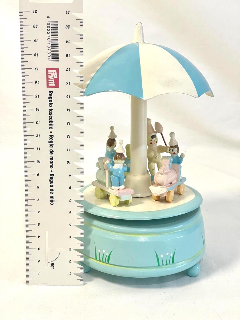 Vintage Wooden Music Box - Circus Carousel Fairground - Circa 1980s ...
