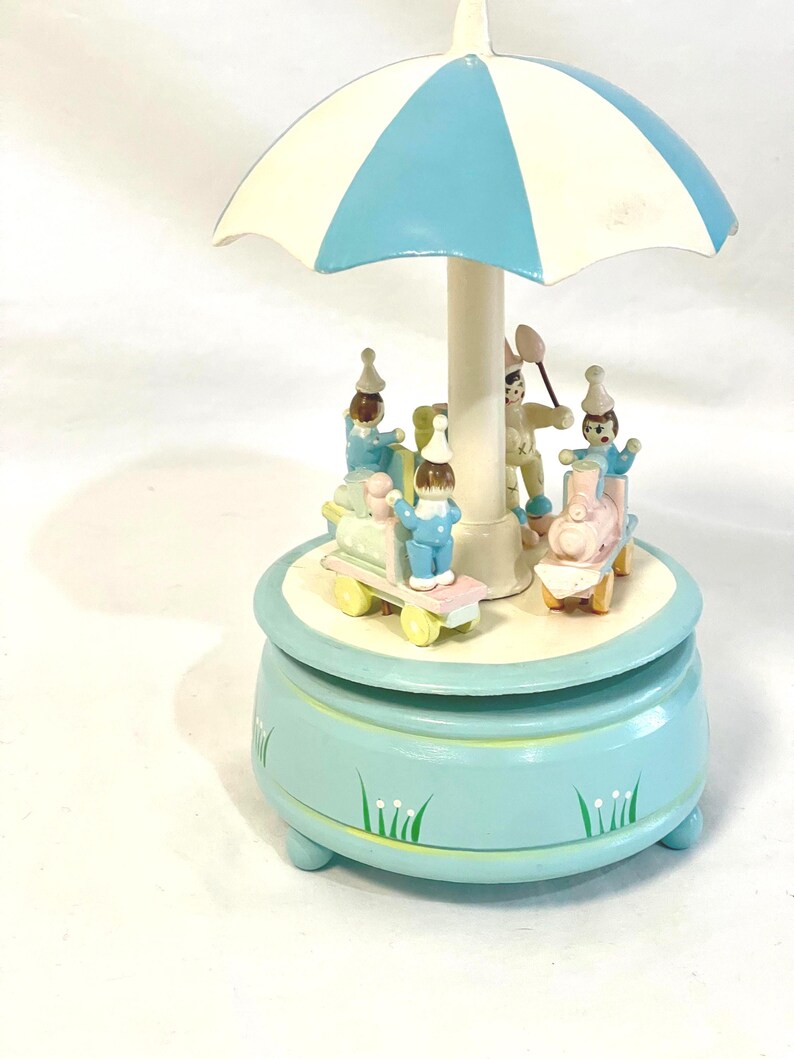 Vintage Wooden Music Box - Circus Carousel Fairground - Circa 1980s ...