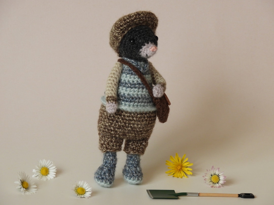 Crochet Mole Pattern - George the Mole, Amigurumi Mole, Knitted Mole ...