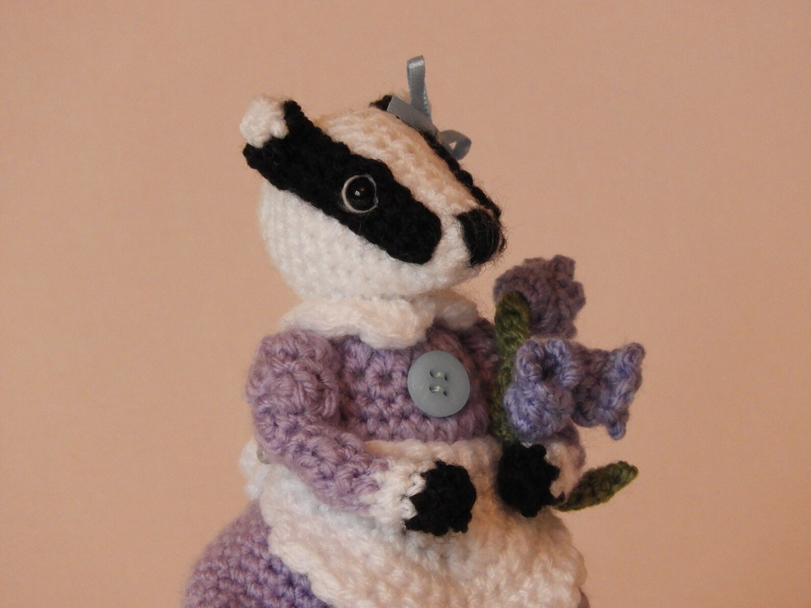 Crochet Badger Pattern Bluebell the Badger, Amigurumi Badger, Knitted ...