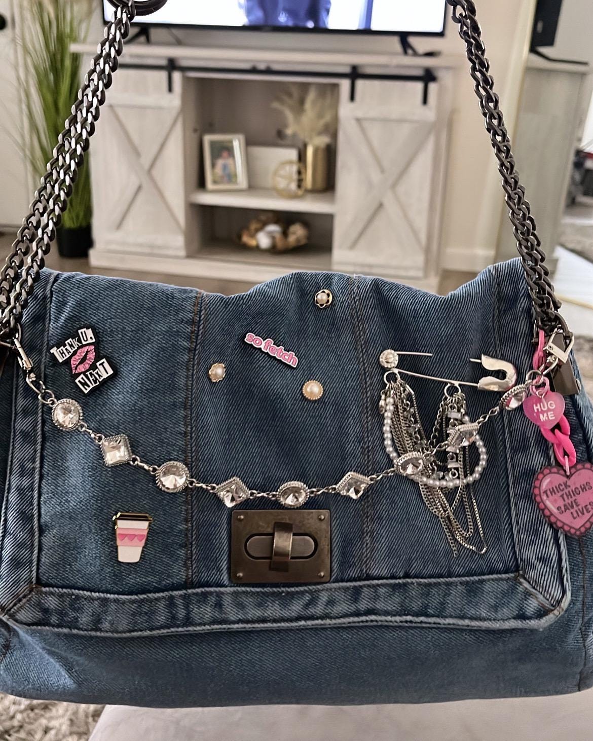 Denim Junk Shoulder/crossbody Purses - Etsy