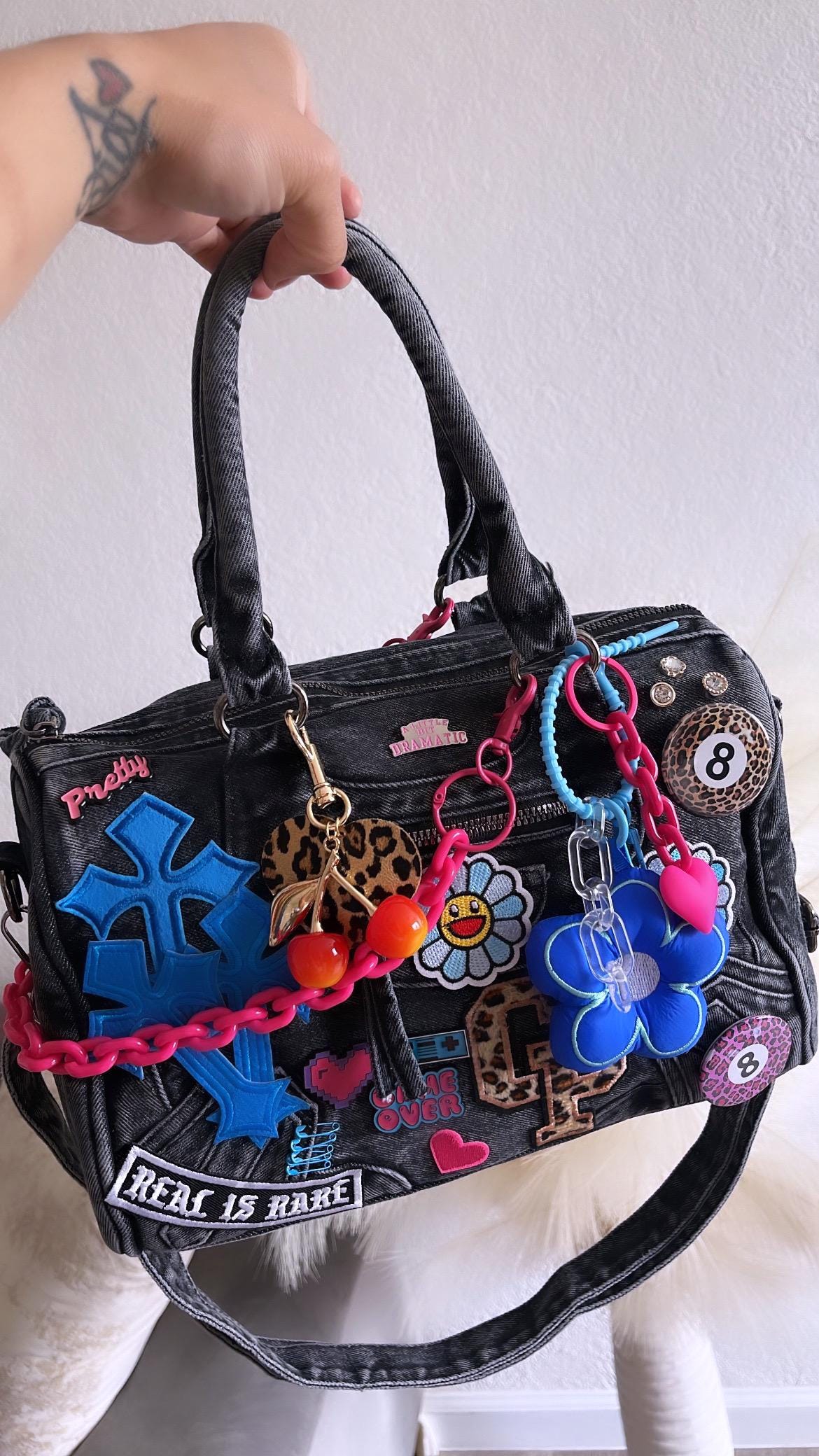 Denim Junk Speedy Handbags - Etsy