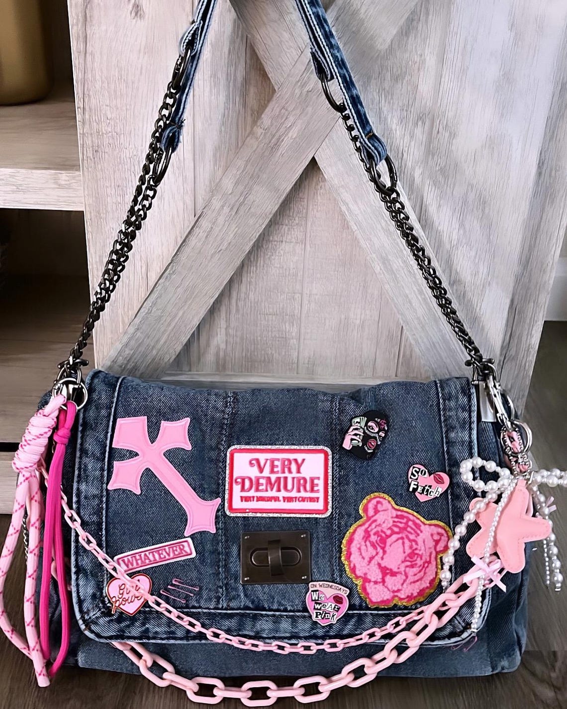Denim Junk Shoulder/crossbody Purses - Etsy