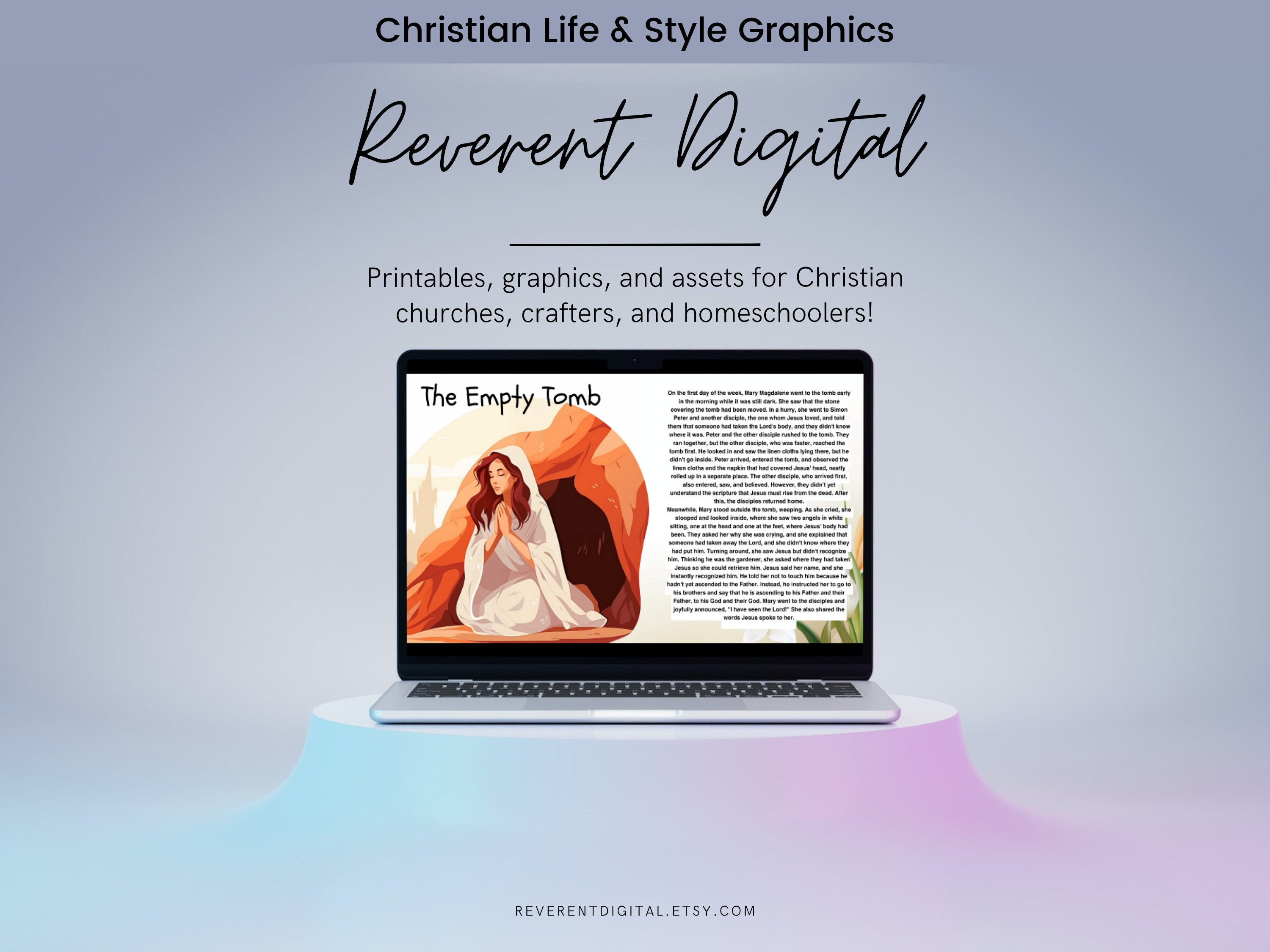 The Empty Tomb: Easter-themed Christian Graphics and Canva Template - Etsy