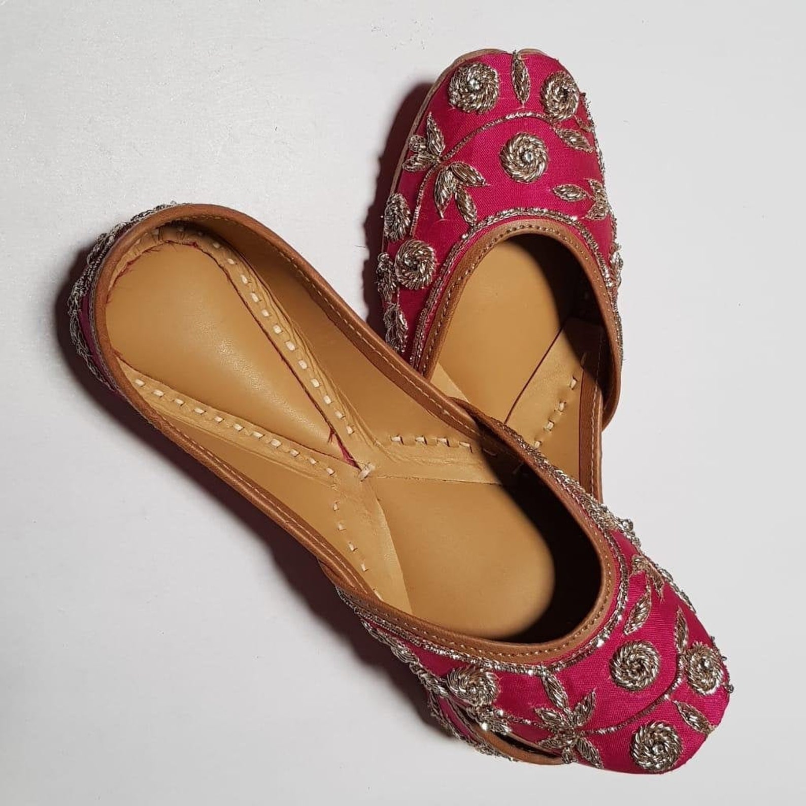 Punjabi Jutti Mojri Indian Ballerina Khussa - Etsy
