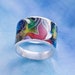 Enamel Ring Colorful Enamel Sterling Silver Ring Cloisonne Enamel Ring ...