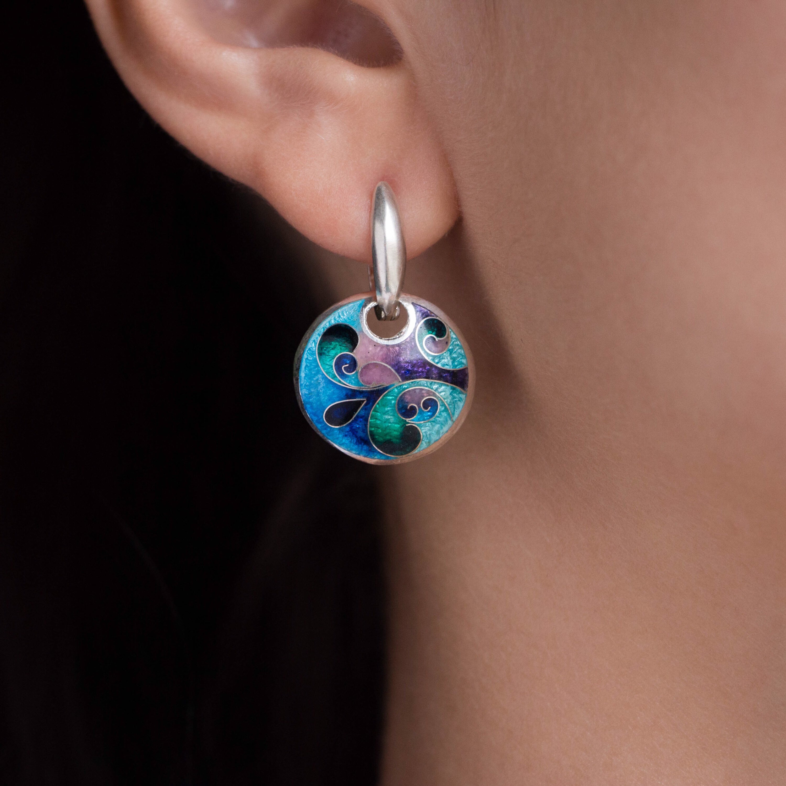 Spring mood. Enamel silver pendant. Sterling silver pendant. | Etsy