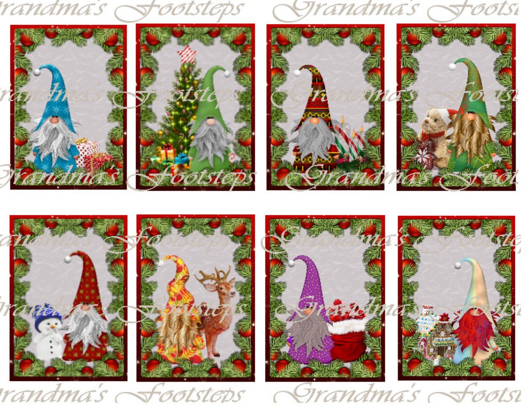 Christmas Gnomes Journal Ephemera Labels Tags Junk - Etsy