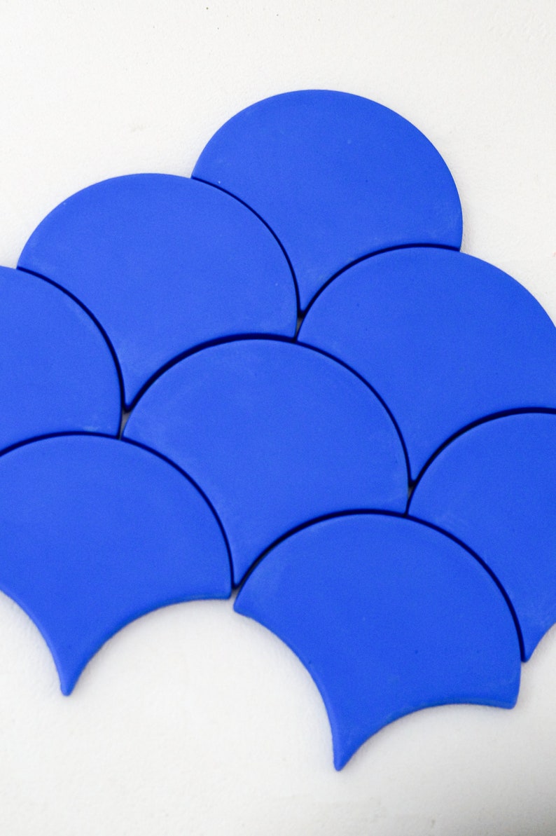 Blue Fish Scale Tiles - Etsy