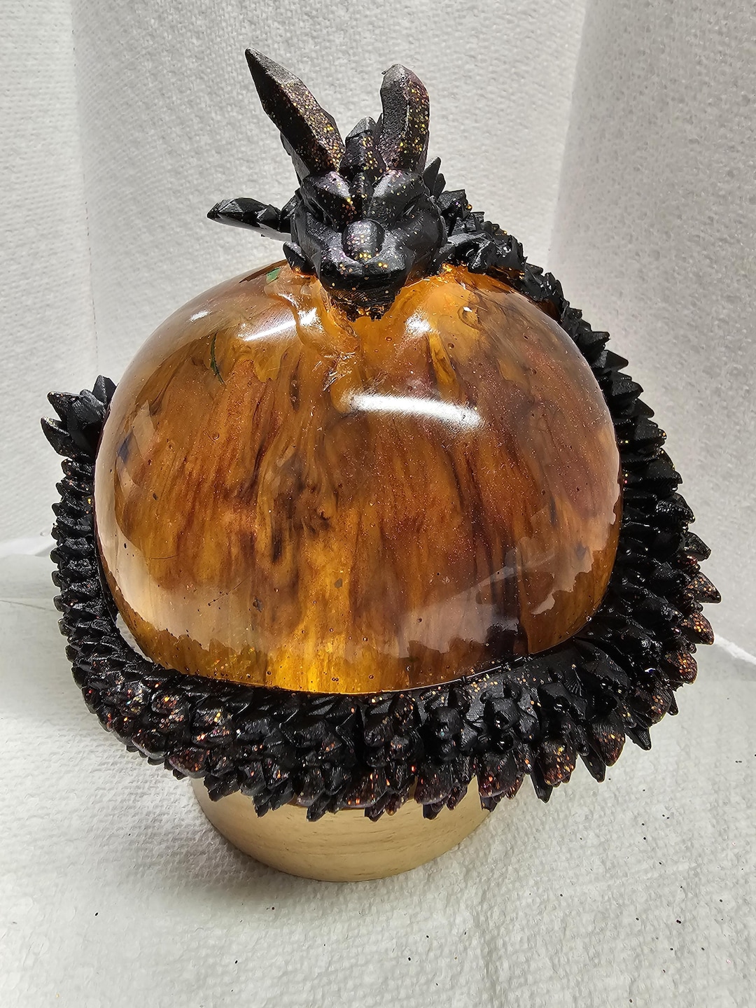 Resin Dragon Orb on Lighted Base - Etsy