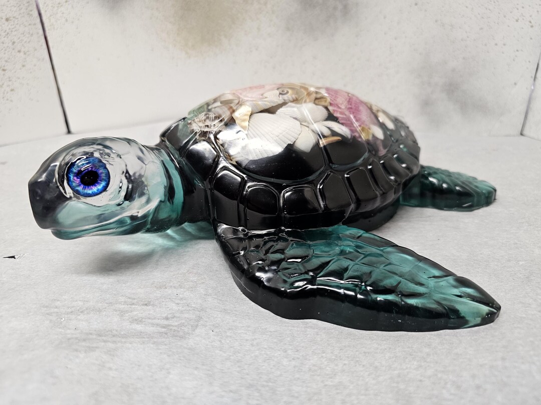 Giant Resin Turtle With Shells - Etsy