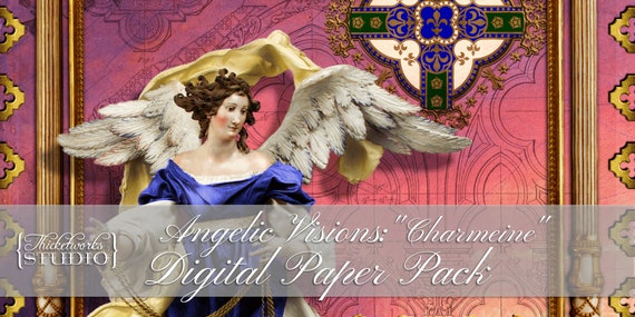 Angelic Visions Digital Paper Pack: Charmeine - Etsy