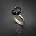 Black LAVA and Solid Gold Ring Icelandic Basalt Ring - Etsy Canada