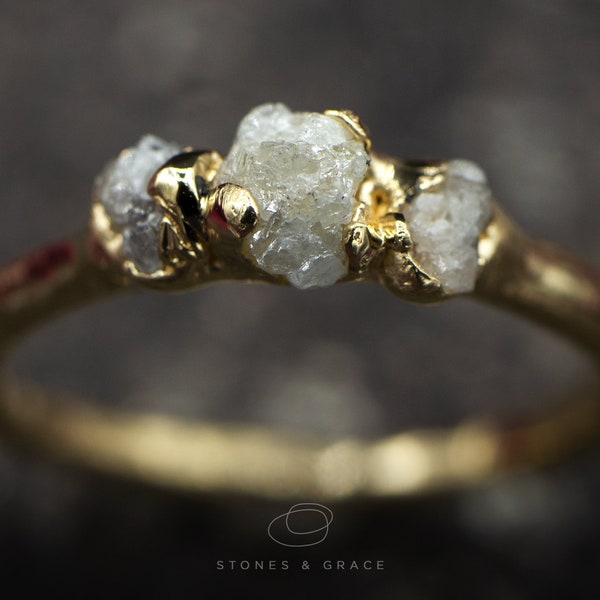 Raw Stone Engagement Rings