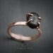 Black LAVA and Solid Gold Ring Icelandic Basalt Ring - Etsy Canada