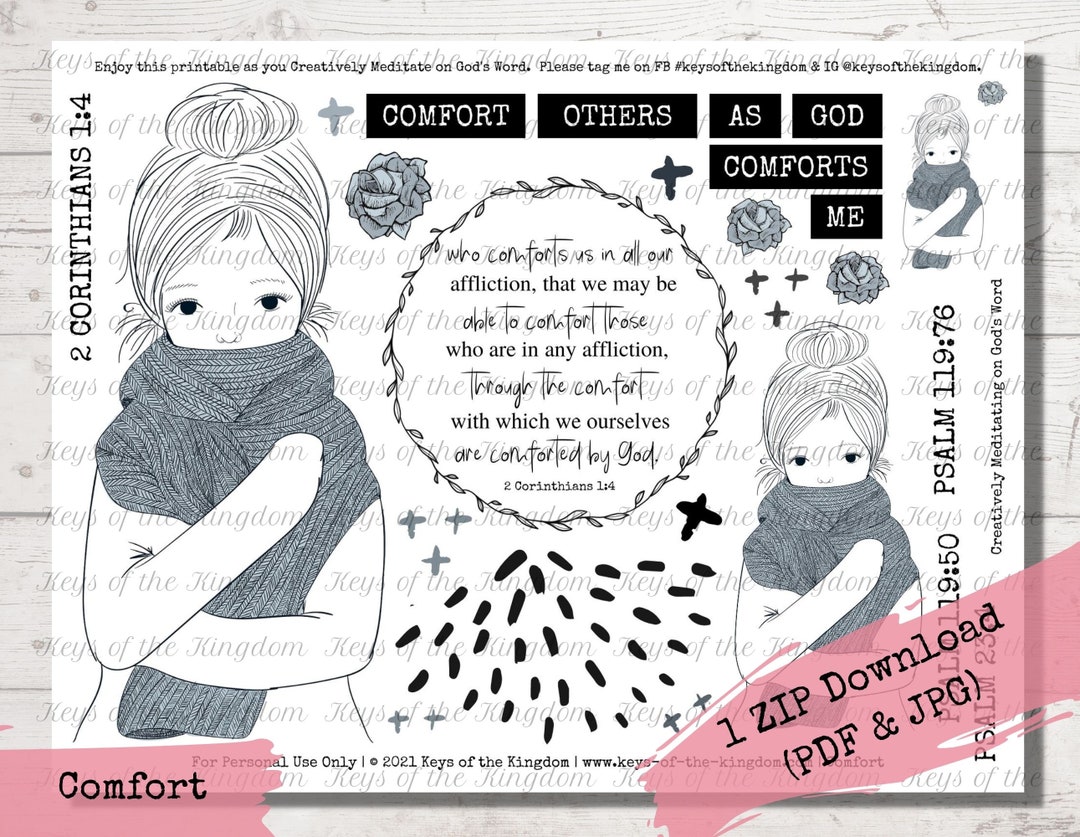 Bible Journaling Printable Comfort Comfort Printable - Etsy