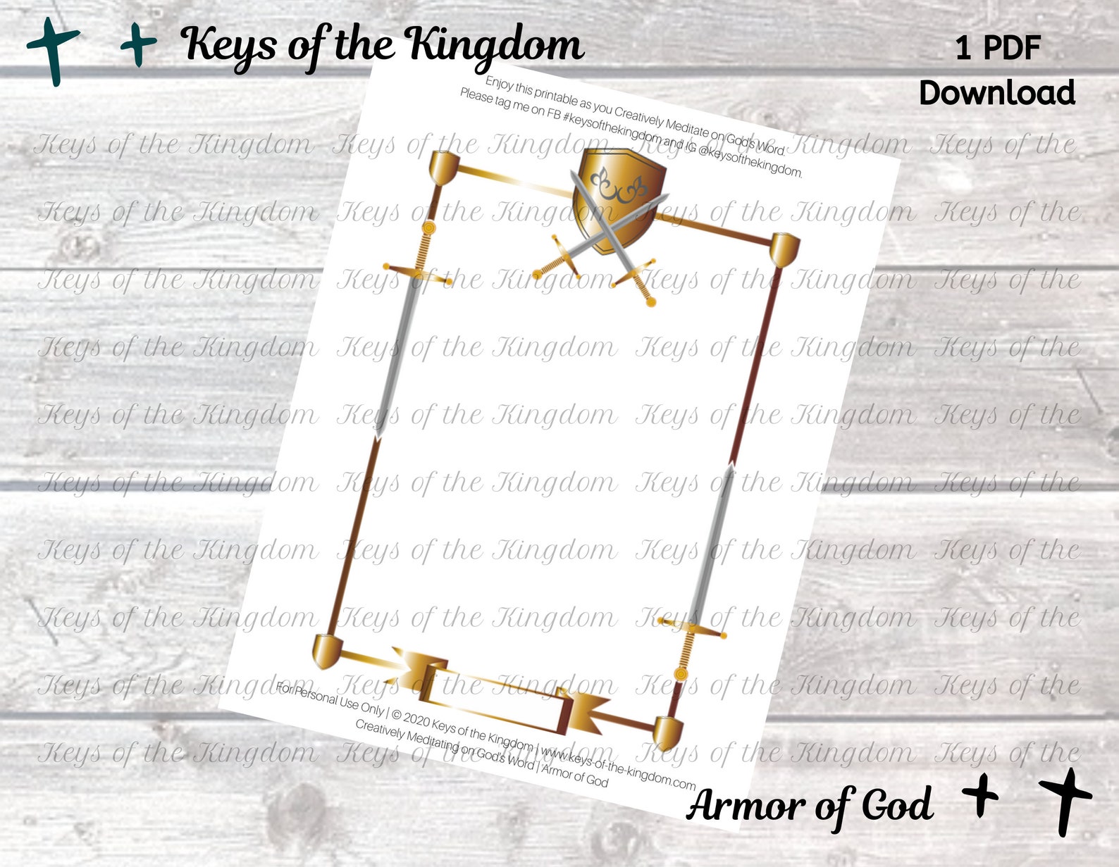 Bible Journaling Printable Armor of God Armor of God Printable Easy to ...
