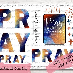 Bible Journaling Printable - Pray Without Ceasing - Prayer Printable ...