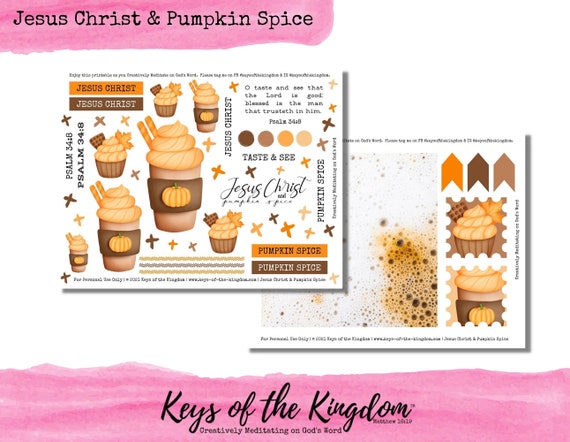 Bible Journaling Printable Jesus Christ & Pumpkin Spice | Etsy