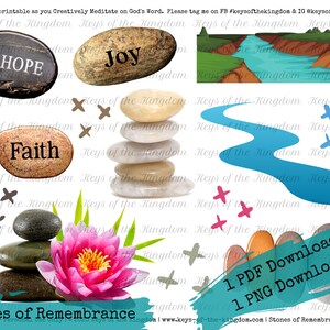 Bible Journaling Printable - Stones of Remembrance - Remember - Stones ...