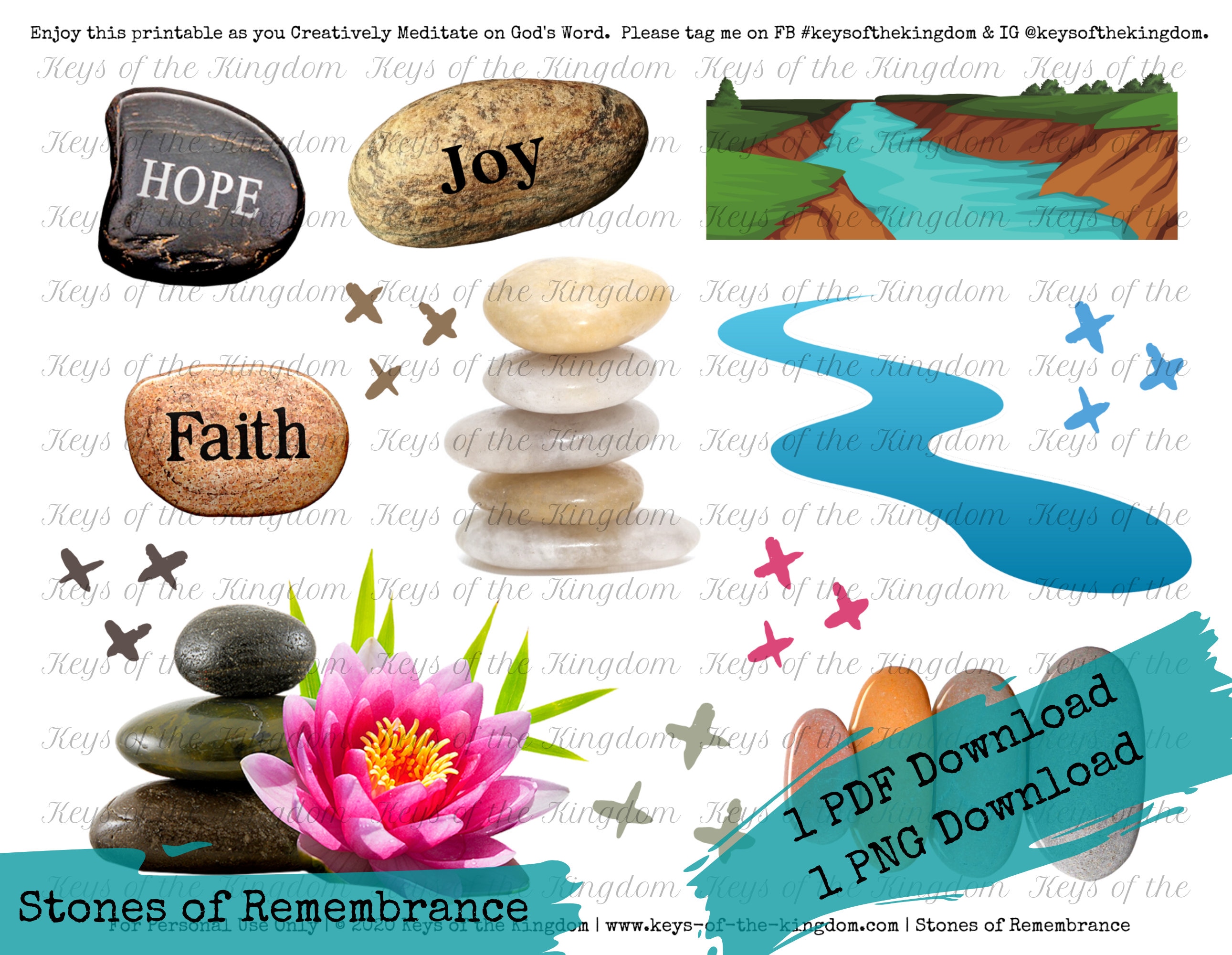 Bible Journaling Printable - Stones of Remembrance - Remember - Stones ...