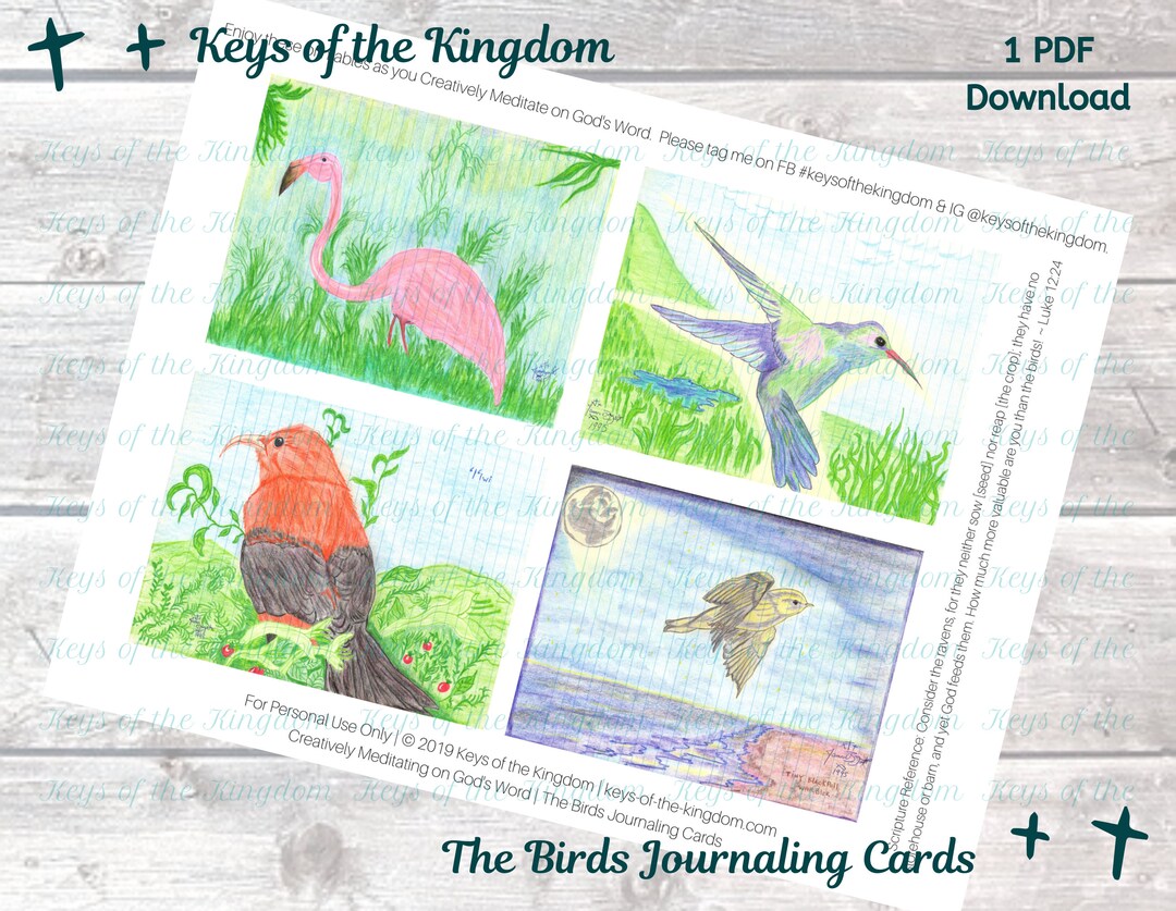 Bible Journaling Printable - the Birds Journaling Cards - Birds ...