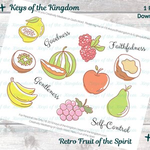 Bible Journaling Printable - Retro Fruit of the Spirit - Easy to Print ...